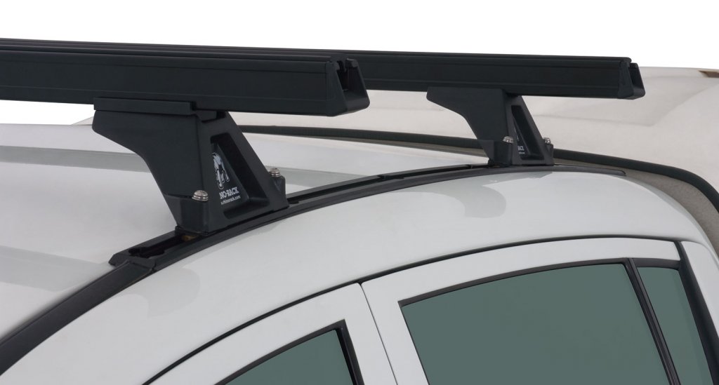 Heavy Duty RLTF Trackmount Black 2 Bar Roof Rack - Roof Racks NZ Ltd